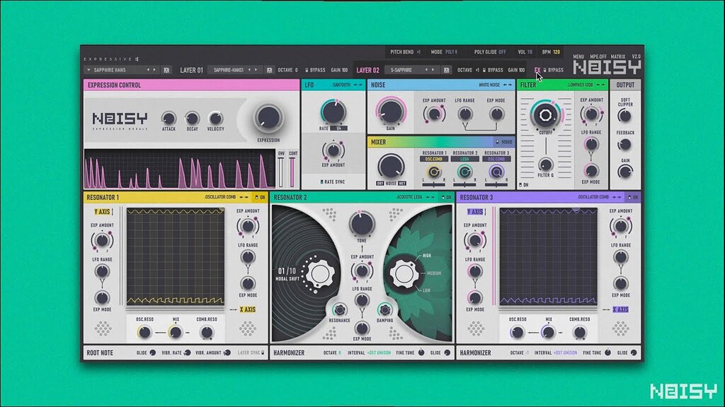 Noisy 2 Expressive E Mpe Synth Software Poly Expression 